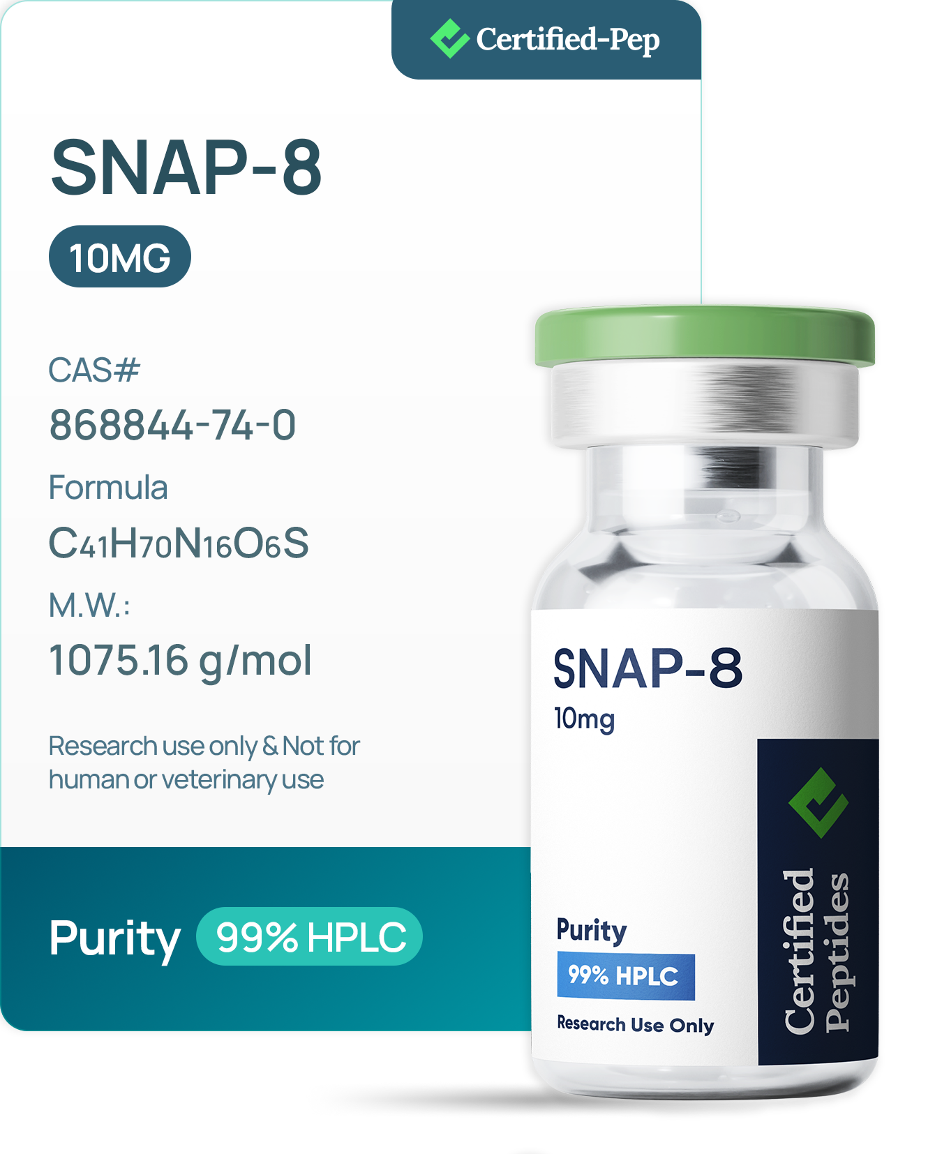 SNAP-8 10mg | High Purity Research Peptide | Certified-PEP