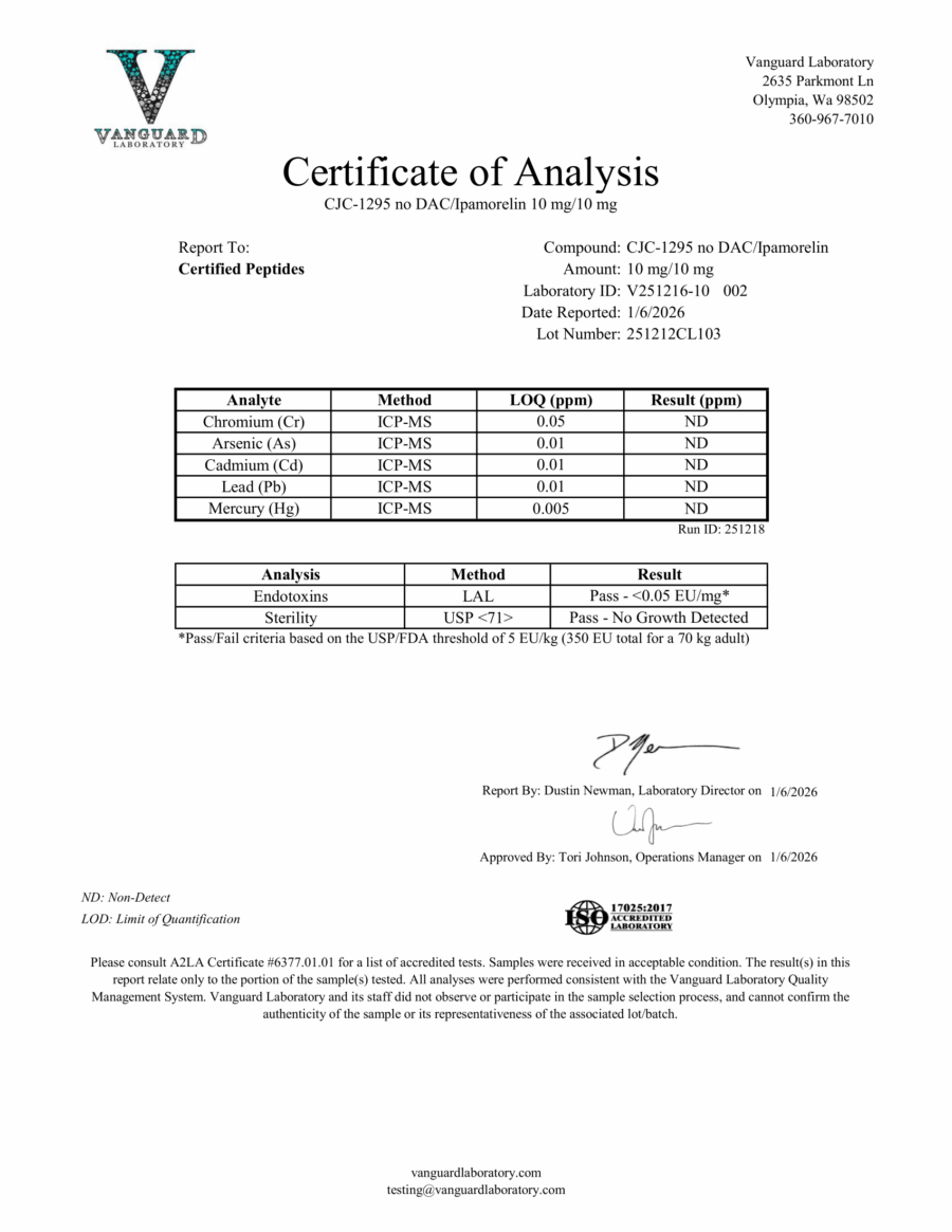 CJC-IPA 5/5mg | Research Peptide | Certified-PEP